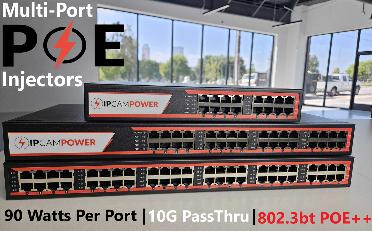 Multi-Port 10G POE Injectors | 802.3bt POE++ — IPCamPower
