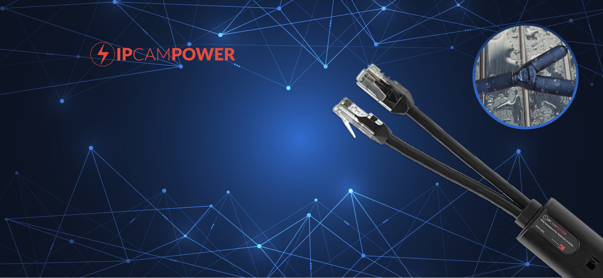 IPCamPower POE Combiner Splitter Adapter, Run 2 IP Cameras on 1 Cable