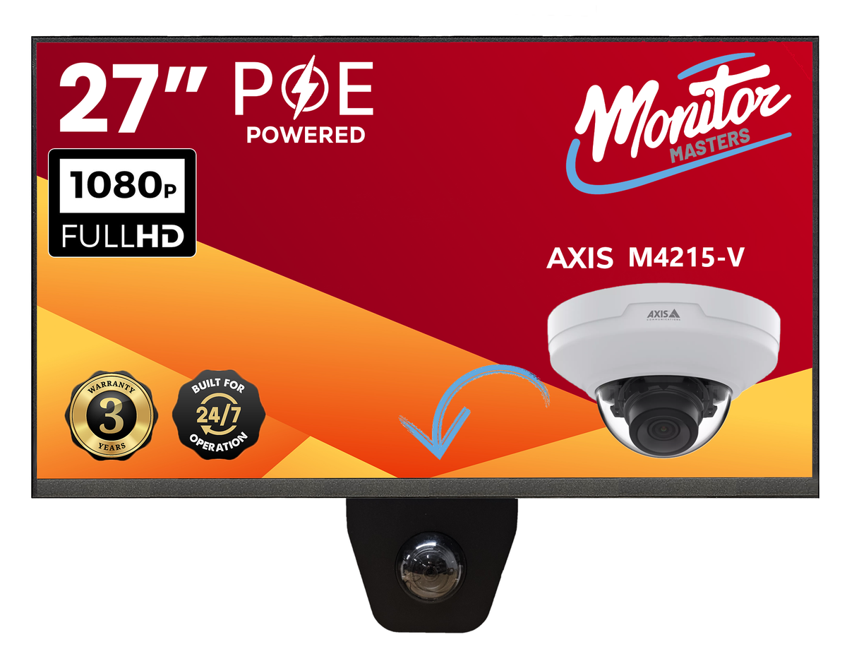 27" POE Powered PVM Public View Monitor with AXIS M4215-V Camera ...